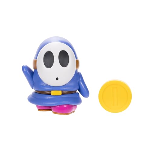 Snapklik.com : Nintendo Super Mario 4-Inch Blue Shy Guy Poseable Figure