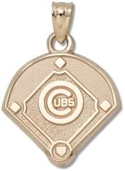 Amazon.com: MLB Chicago Cubs Field Charm 5/8 Inch- 14KT Gold : Sports ...