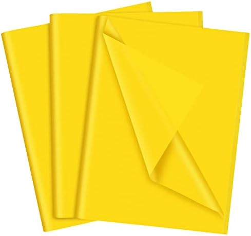 NEBURORA Yellow Tissue Paper for Gift Bags - 60 Sheets, 14 X 20 Inch ...