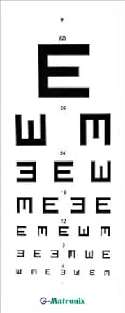 G-Matronix VISION Eye Testing E Vision Test Chart (Snellen) : Amazon.in ...