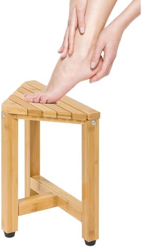 Amazon.com: SENSUNIQ Shower Foot Rest for Shaving Legs | Rustic Black ...
