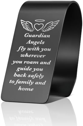 Amazon.com: PUVOXHO Guardian Angels Fly with You Engraved Black ...