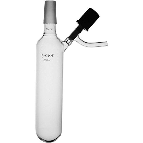 Laboy Glass 250mL Schlenk Reaction Tube with 24/40 Inner Joint & 0-4mm ...
