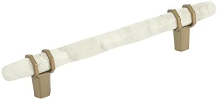 Rergy Cabinet Handles Marble Drawer Pulls and Knobs, 10Pack White ...
