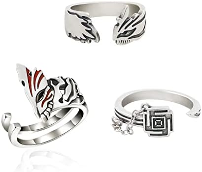 Amazon.com: Anime Rings Set for Men, Kids and Accessories Cosplay Fans ...