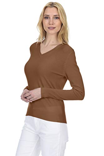 State Fusio レディース カシミア ウール 長袖 プルオーバー Vネック ソフト クラ | ファッションレビューと製品