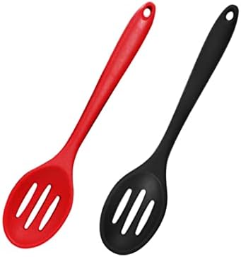 Amazon.com: Silicone Nonstick Slotted Spoons Set 2,High Heat Resistant ...
