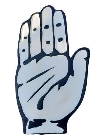 Buy Waahkart Congress 2D Panja Logo (White) Online at Low Prices in ...