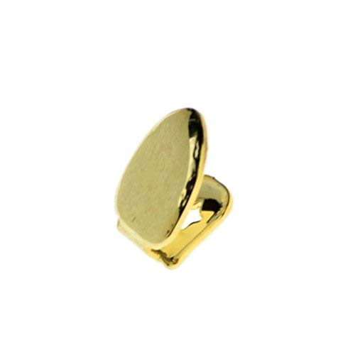 Amazon.com: 14k Gold Plated Single Cap Grillz Plain K9 Canine Bling ...