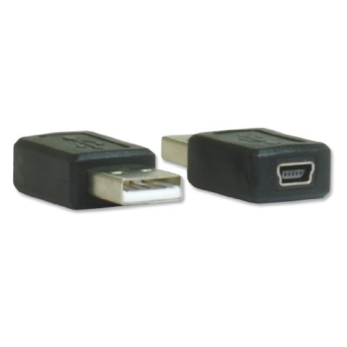 USB 'A' Male to Mini USB 'B' Female Adapter/ Gender Changer/ Convertor ...