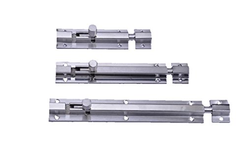 MPS Stainless Steel Tower Bolt (Stopper) 10mm x 4"-Inch, Met Finish 10 ...