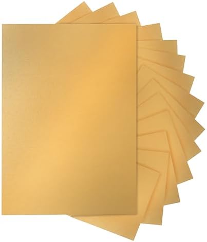 Amazon.com : Cardstock Paper for Card Making, Metallic Gold (8.5 x 11 ...