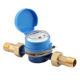 Watflow DN20 3/4" NPT Couplings Gallon Water Meter with Pulse Output ...