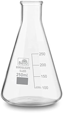Bello Borosilicate 3.3 Glass Conical Flask 250 ml with Graduation Marks ...
