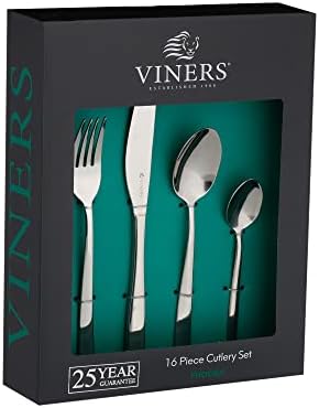 Viners 24 Piece Stainless Steel Cutlery Set. Viners Splendour Hammered ...