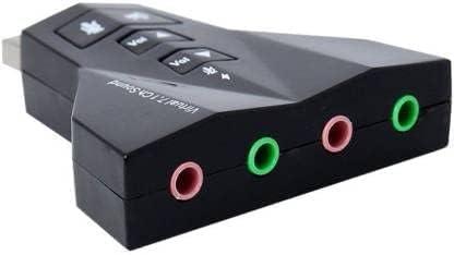 HappiHoppers® Virtual 7 1 Channel USB Sound Adapter External Sound Card ...