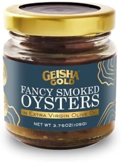 Amazon.com: GEISHA GOLD Smoked Oysters in Extra Virgin Olive Oil 3.75oz ...