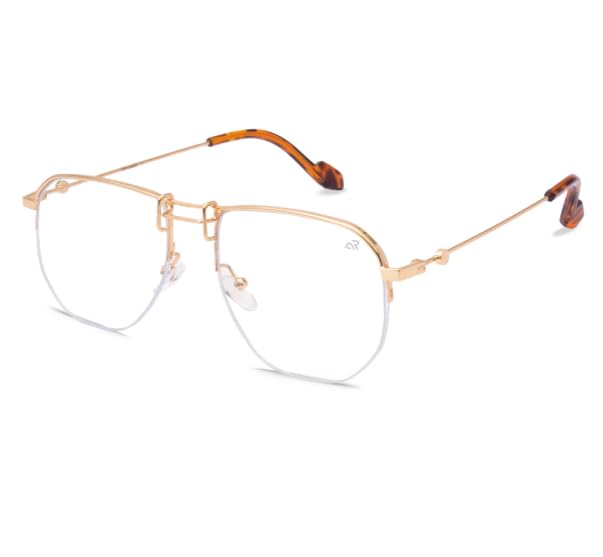 Buy RIO RABBIT Iconic Look: CARLOS C1 Golden Aviator Eyeglasses at ...