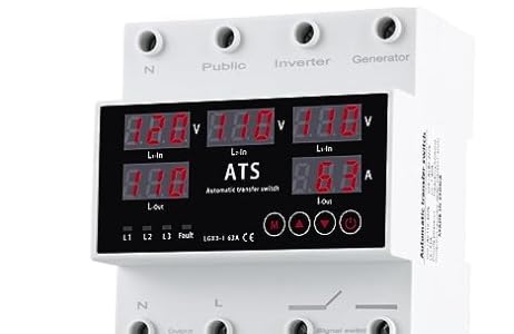 Amazon.com: Automatic Transfer Switch,110V 63A Adjustable Voltage ...
