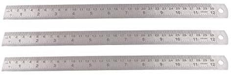 VK Stainless Steel Scale/Ruler 1 Foot (30 cm / 12 inch) (Set of 3 Pcs ...