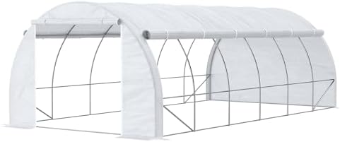 Outsunny 3 x 3 x 2 m Polytunnel Greenhouse with Roll-up Side Walls ...