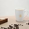 Amazon.com | VINCOMIC Monogram Ceramic Mugs,Golden Initial Coffee Cups ...