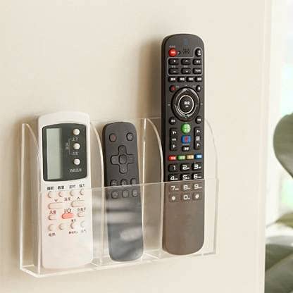 Buy Acrylic Wall Mounted TV Remote Stand For Home Remote Holders ...