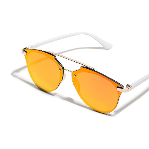 Buy Haute Sauce White Wayfarer Sunglasses for Women & Girls | Tinted ...