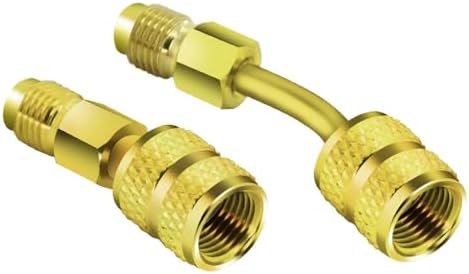 Apeixoto R410A Adapter with 5/16 Inch SAE Female Quick Coupler and 1/4 ...