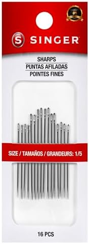Amazon.com: SINGER Sharps Hand Sewing Needles Set - Assorted Sizes 1/5 ...