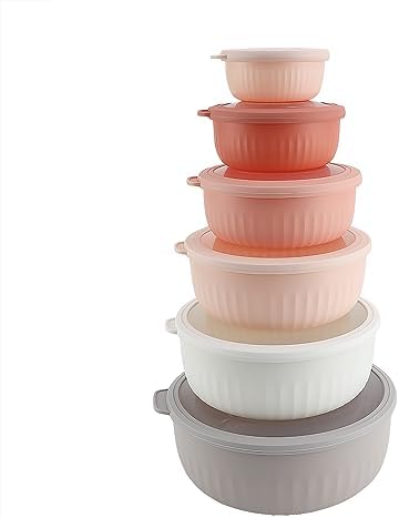 Amazon.com: COOK WITH COLOR Prep Bowls with Lids- 12 Piece Nesting ...