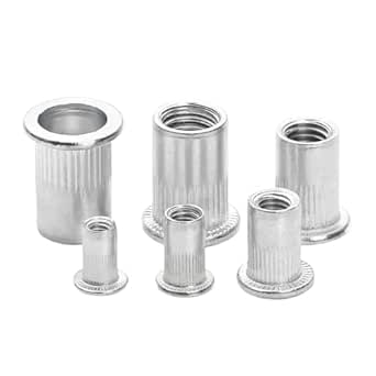 KLKVTGWGZK 60Pcs M3 M4 M5 M6 M8 M10 Rivet Nuts Set Threaded Insert ...