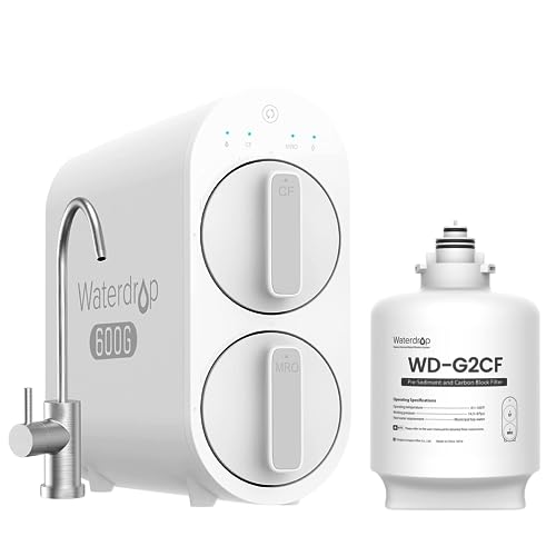 Waterdrop G2P600 Reverse Osmosis System with WD-G2CF Filter, 600 GPD ...