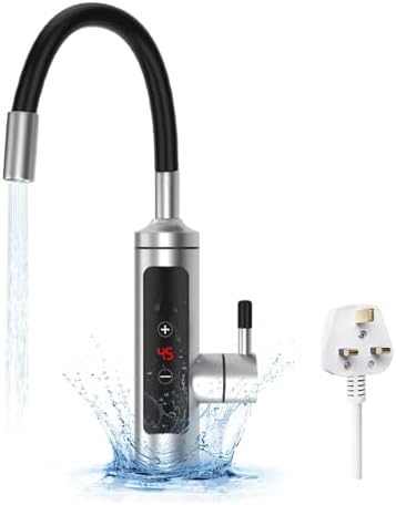 Electric Instant Water Taps, 3000W Electric Water Heater Tap with LED ...