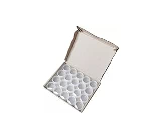 LUXURO Plastic Round Boxes Set of 20 Transparent in Cardboard Box ...