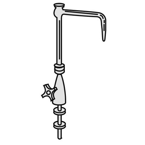 LABCONCO/BUCHLER 4005100 Cold Water Faucet with Rigid Gooseneck for ...