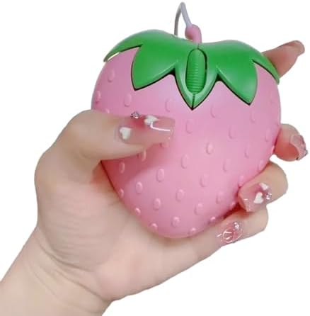 Amazon.com: Hisocute New USB Cord Mouse Pink Strawberry Small Optical ...