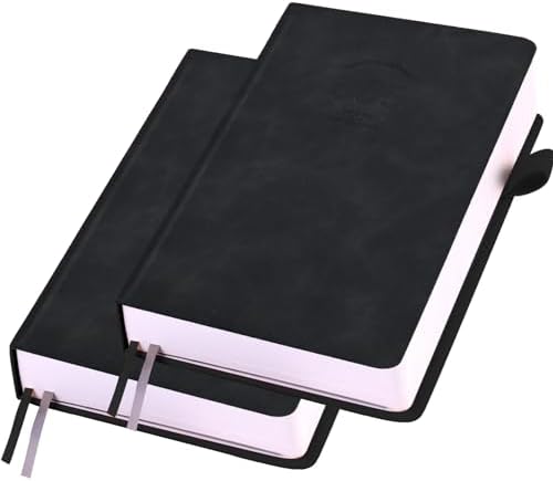 UIRIO 2 Pack Notebooks for Work - A5 Notebook with 365 Numbered Pages ...