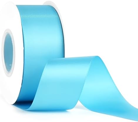 Amazon.com: HUIHUANG Dusty Blue Ribbon 3/8 inch Satin Ribbon Assorted ...