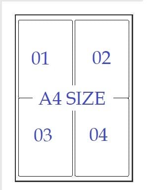 Buy EM amazon label sticker A4 Size Sheet with 4 Pre-Cut Labels Per ...