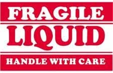 Amazon.com: 3 x 5 "Fragile Liquid Handle With Care" : Industrial ...