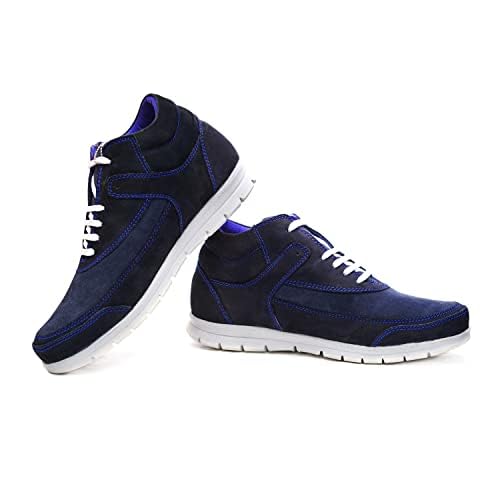 Buy Revox Height Increasing Italian Suede Leather Shoes with 3 Inch ...