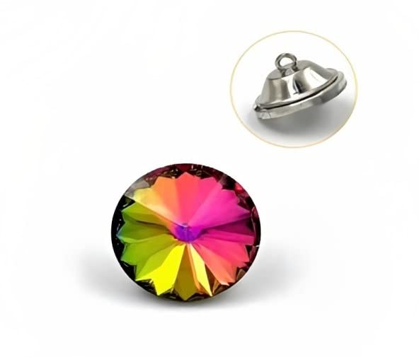 Veeomi 20mm Rainbow Diamond Shape Button for Sofa Interior Decoration ...