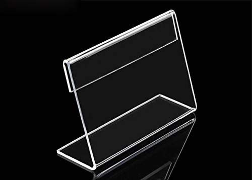 SIGNOOGLE Acrylic Price Stand L Shape Table Sign Price Tag Label ...