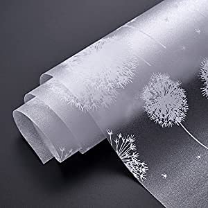 Buy HOME13 Window Film Frosted Static Cling Glass Film Dandelion ...