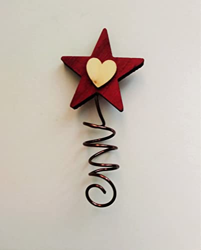 Amazon.com: Red Miniature Tree Topper Star for Small Christmas Tree ...