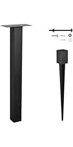 Amazon.com : BTRAM Heavy Duty Mailbox Post, 43" In-Ground Mounting Post ...