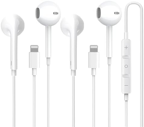 Amazon.com: 2 Pack iPhone Headphones with Cable, [APPLE MFi Certified ...