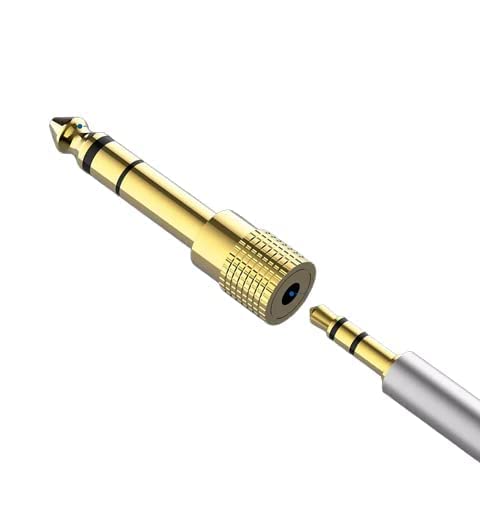 Buy AdzMozi® 6.35 to 3.5 mm Converter, 6.35mm Stereo Plug to 3.5mm ...