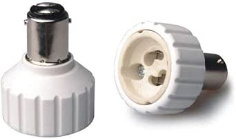B15 B15D / BA15D to GU10 Socket Adapter Converter for Halogen and LED ...
